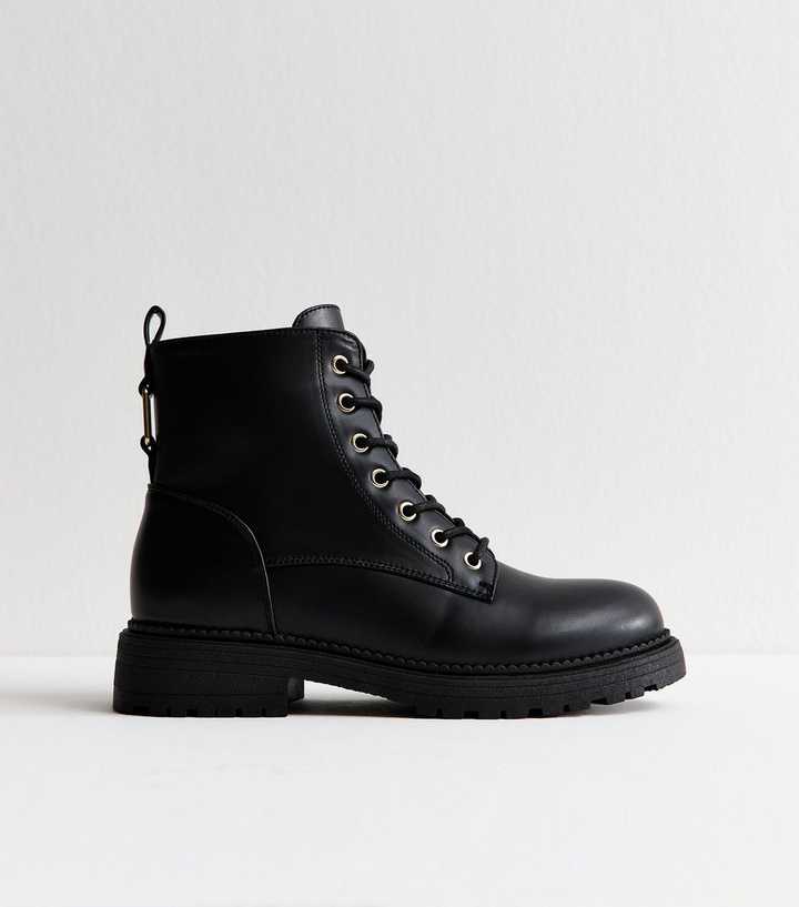 Black Lace Up Ankle Boots | New Look