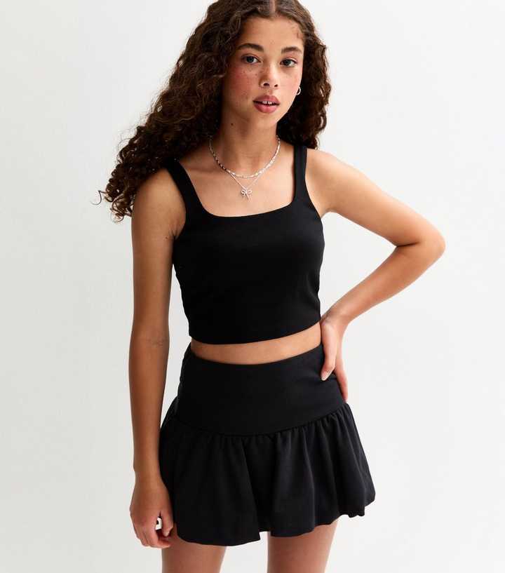 Girls Black Puffball Skort | New Look