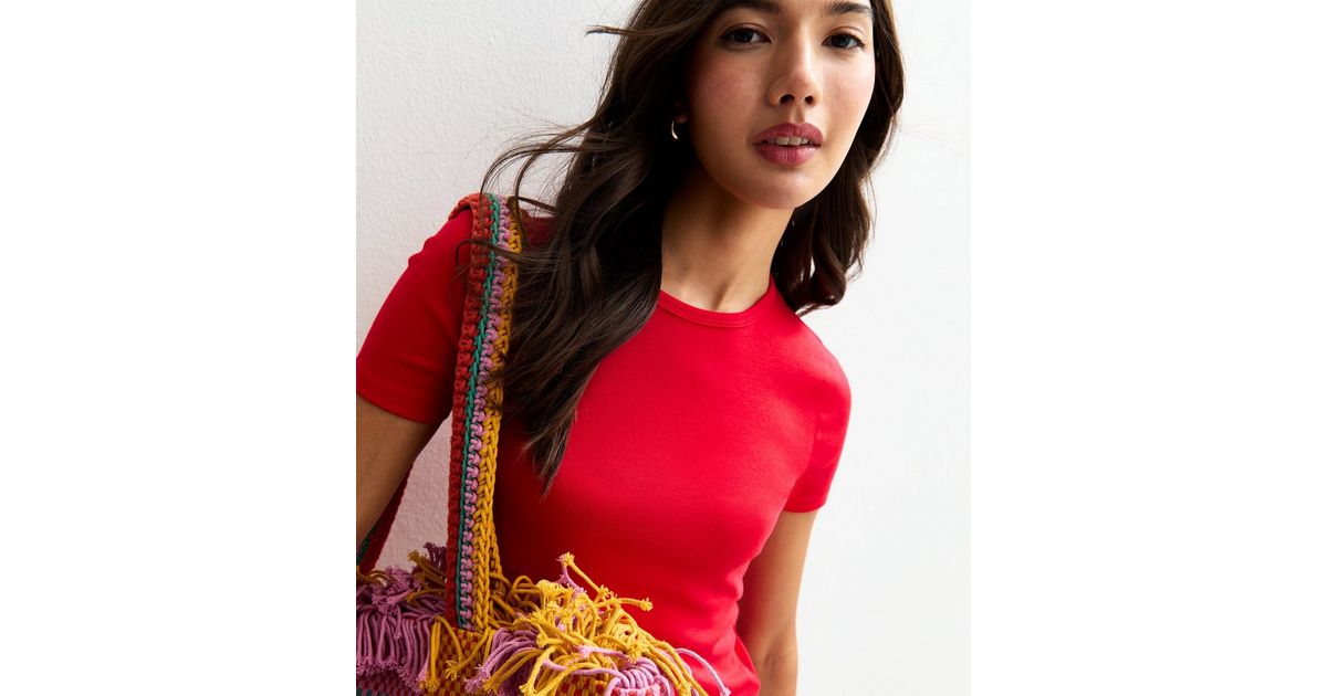 Bright Red Baby Tee Cropped T-Shirt | New Look