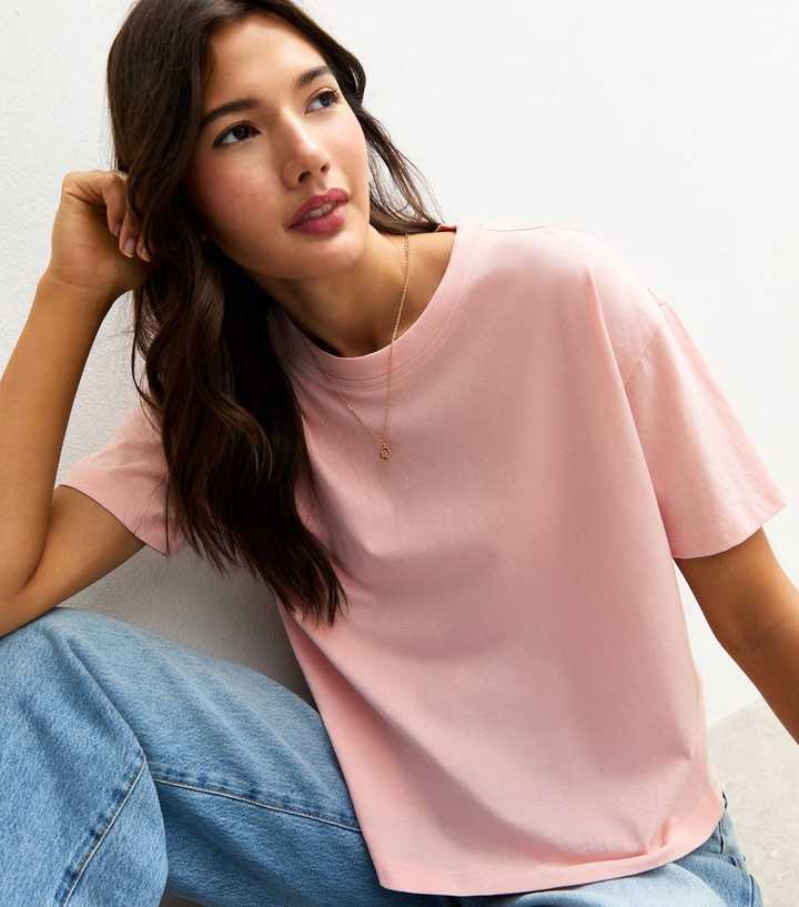 Pale Pink Boxy T-Shirt | New Look