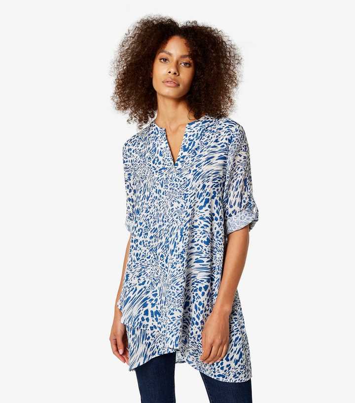 Apricot Abstract Print Slubbed Top | New Look