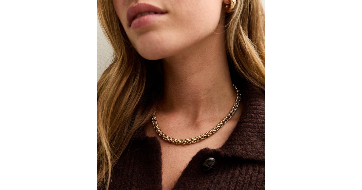 Gold Tone Rope Chain Necklace | New Look