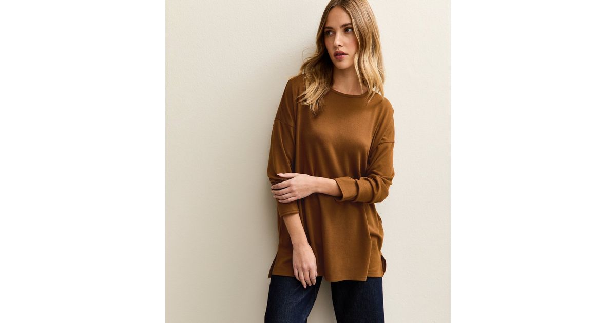 Tan Soft Touch Long Sleeve Top | New Look