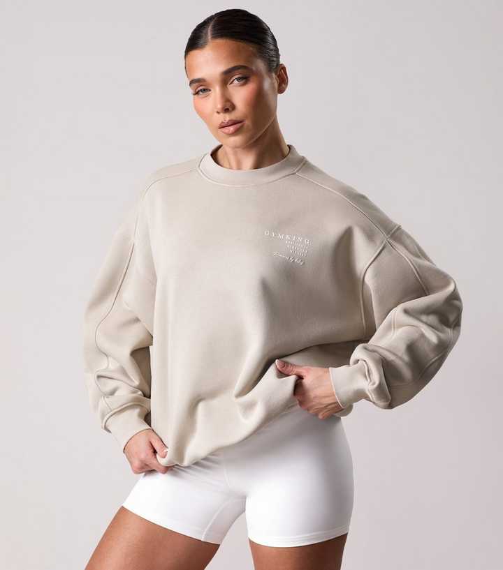 Gym King Stone Define Crew Neck Sweatshirt | New Look