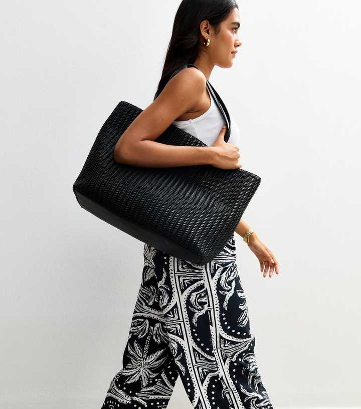 Blue Palm Tree Print Cropped Trousers | New Look