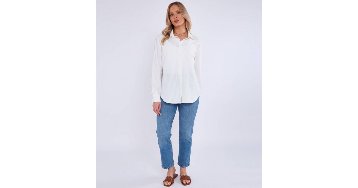 Gini London White Oversized Shirt | New Look