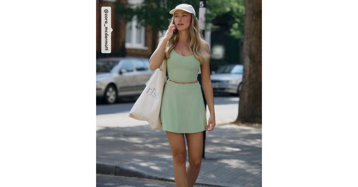 Rise by Zara McDermott Mint Green High Waisted Skort | New Look