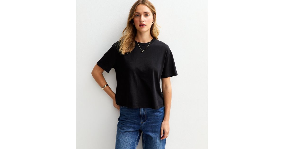 Black Boxy Fit T-Shirt | New Look