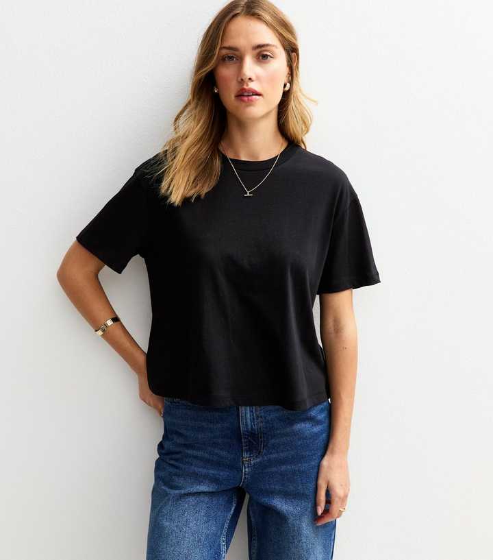 Black Boxy Fit T-Shirt | New Look