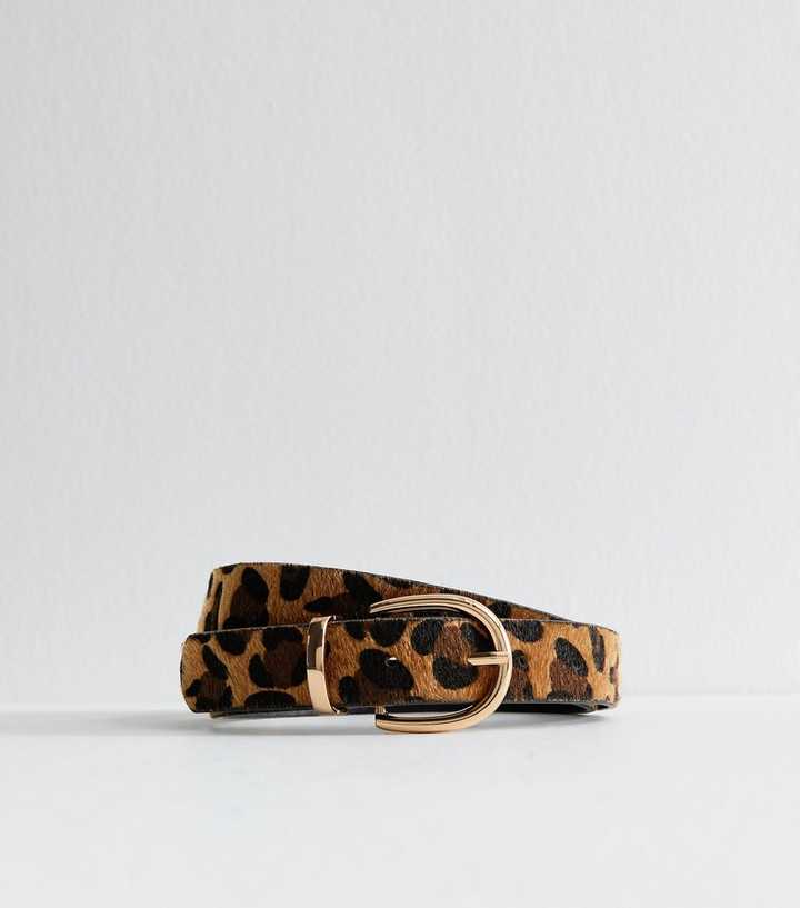 Brown Leopard Print Faux Leather Belt | New Look