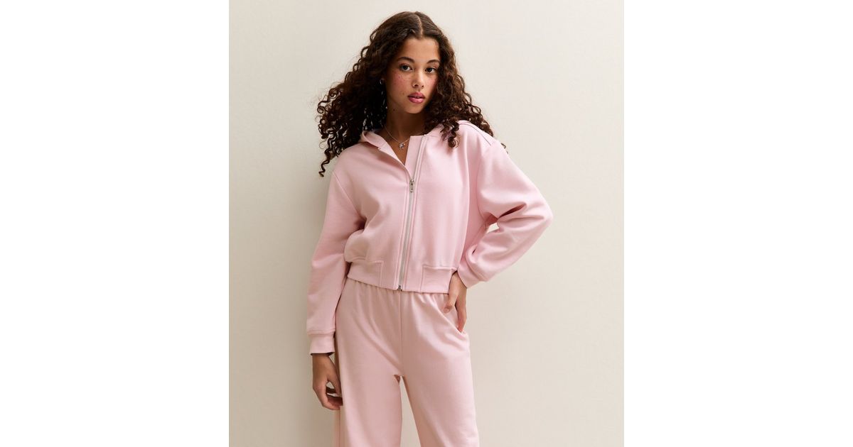 Girls Pink Zip Through Hoodie | New Look