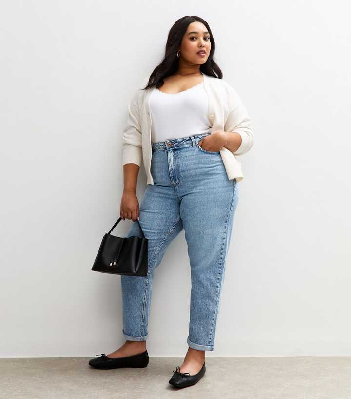 Curves Blue Mom Jeans | New Look
