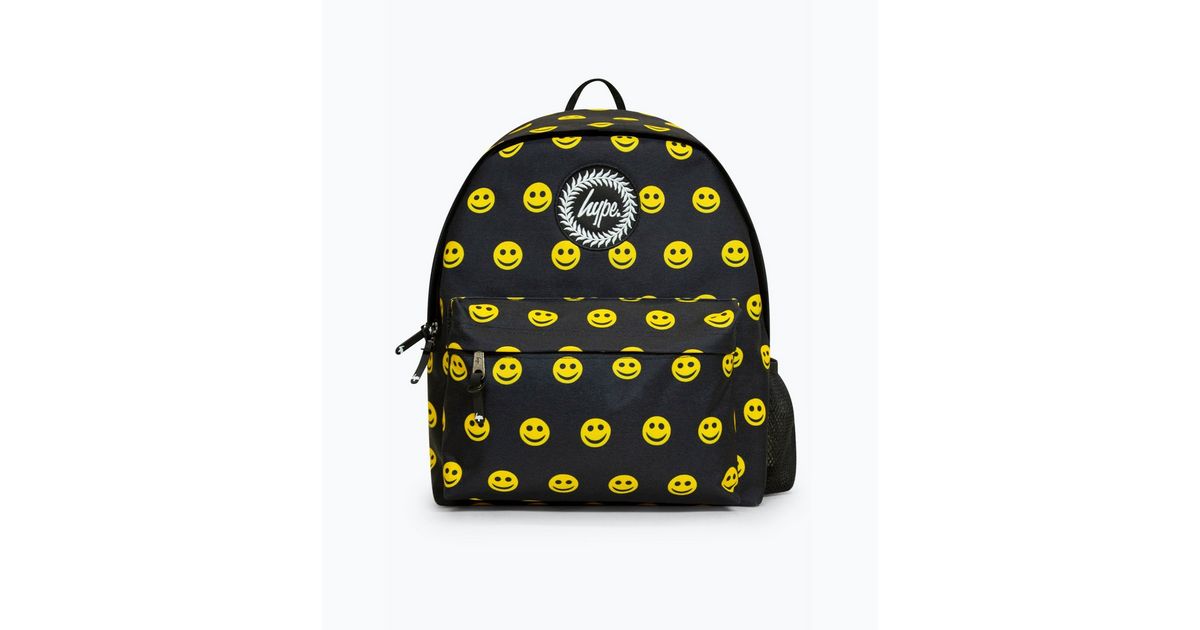 Hype Black Iconic Smile Backpack | New Look