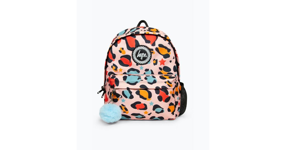 Hype Multicoloured Star Leopard Print Backpack | New Look