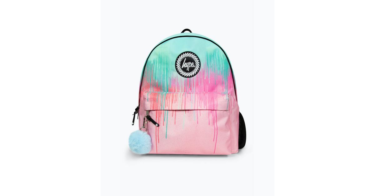 Hype Pink Pastel Drips Backpack | New Look