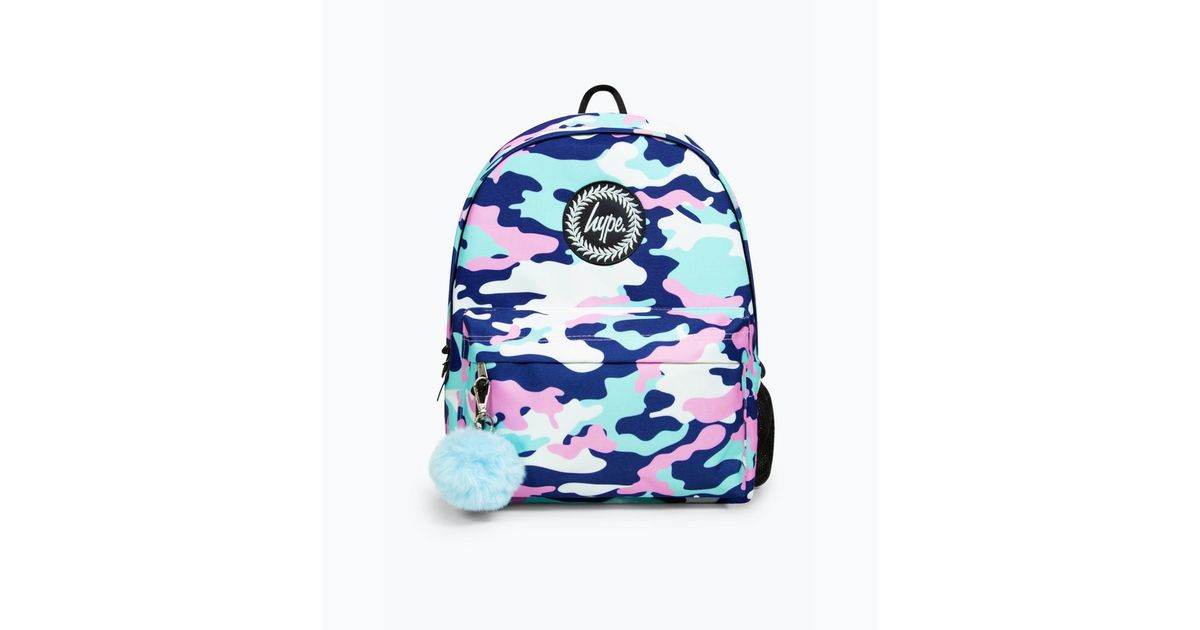 Hype Pink Camouflage Print Backpack | New Look