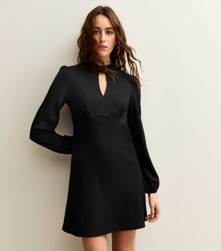 Black Keyhole Mini Dress | New Look