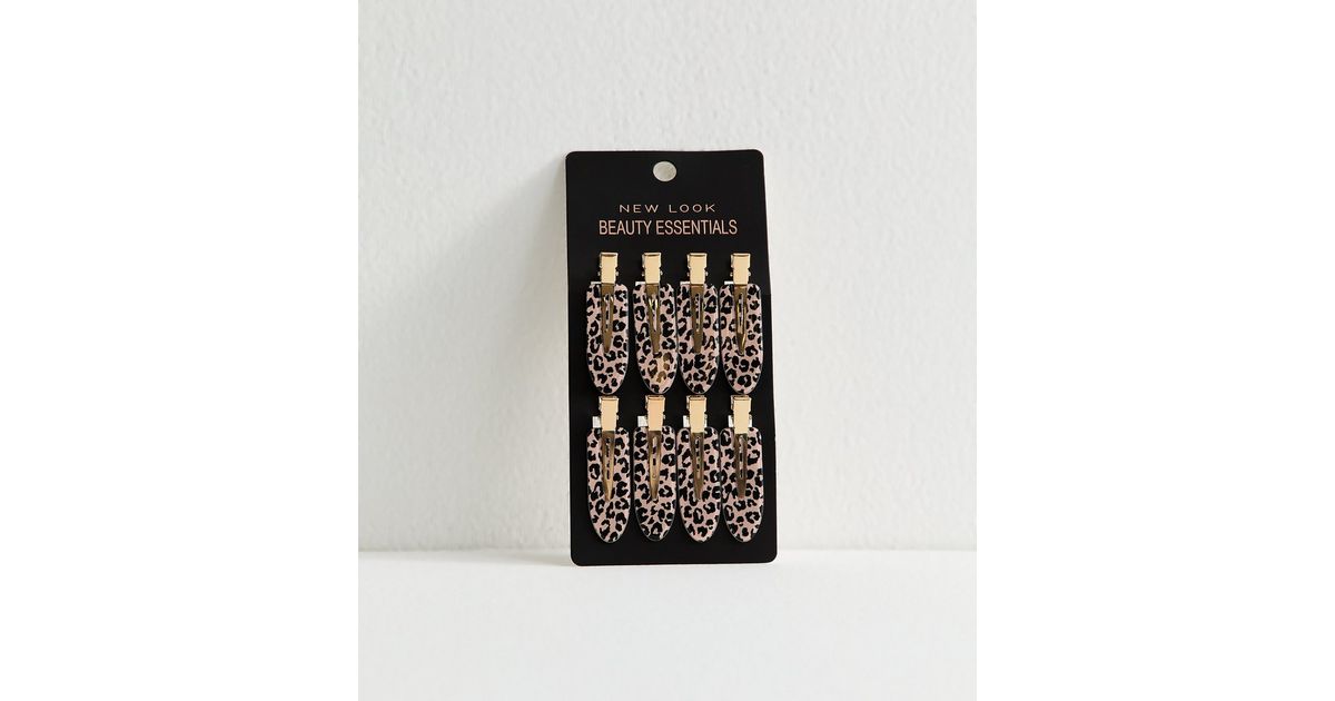 Brown Pack of 8 Setting Hair Clips | New Look