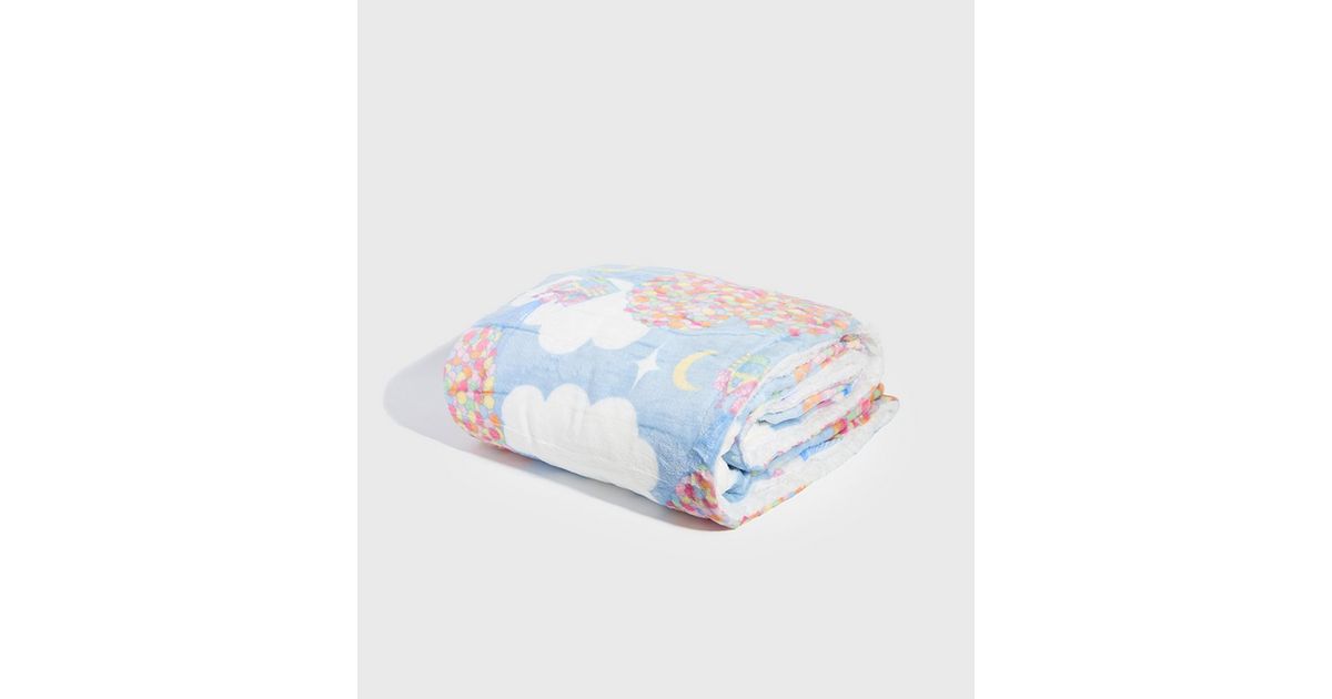 Skinnydip Disney Light Blue Up Fleece Blanket | New Look