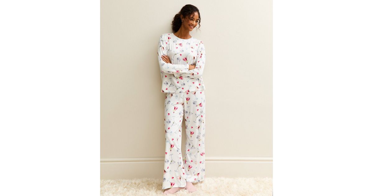 Cream Cocktail Print Pyjama Set | New Look