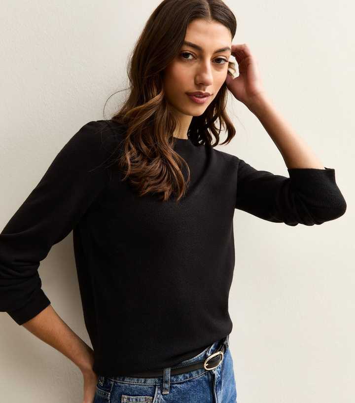 Black Lightweight Knit Jumper | New Look