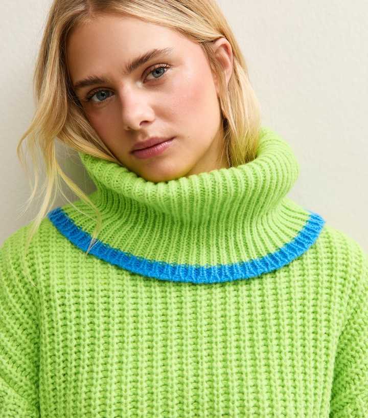 Sunshine Soul Green Chunky Roll Neck Jumper | New Look