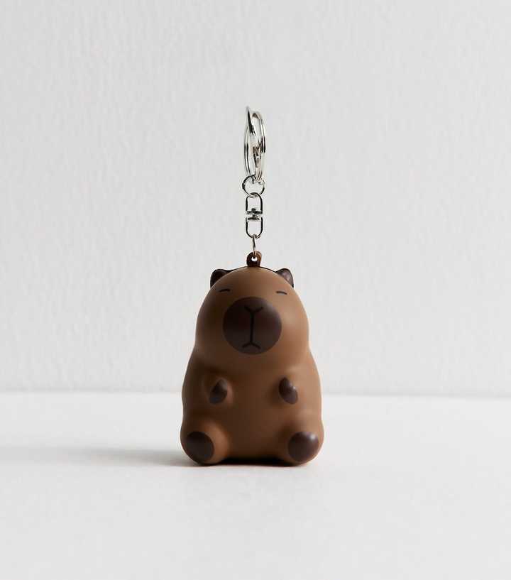 Brown Capybara Stress Ball Key Ring | New Look