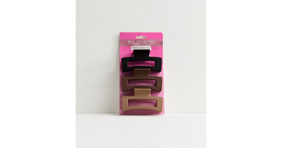 Brushworks Neutral Square Claw Clips | New Look