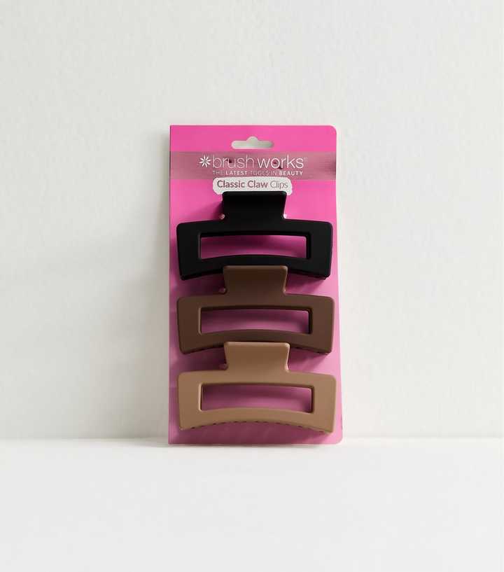Brushworks Neutral Square Claw Clips | New Look