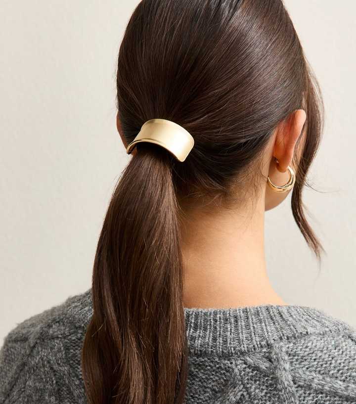 Gold Tone Dome Ponio Hair Band | New Look
