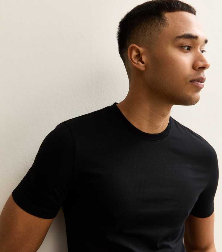 Black Muscle Fit T-Shirt | New Look