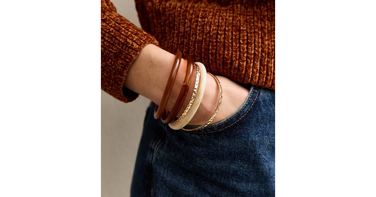 Pack of 5 Multicolour Bangles | New Look