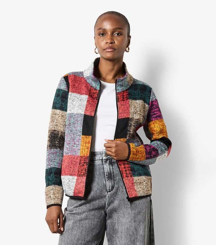 Apricot Multicolour Check Jersey Jacket | New Look