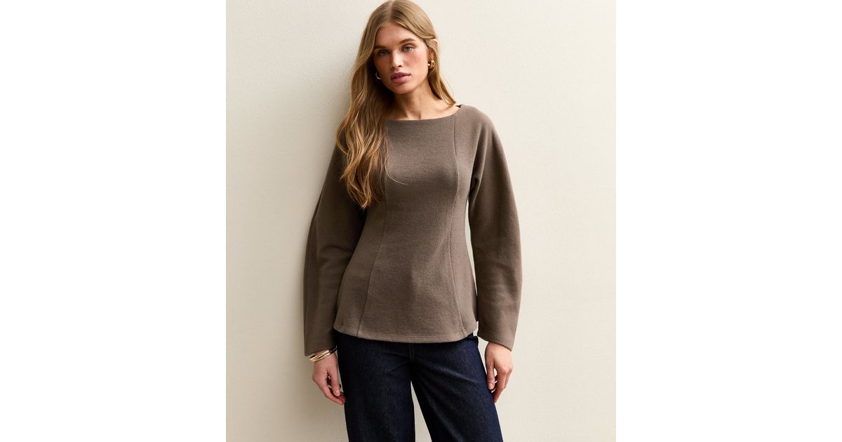 Mink Soft Touch Fitted Waist Top | New Look