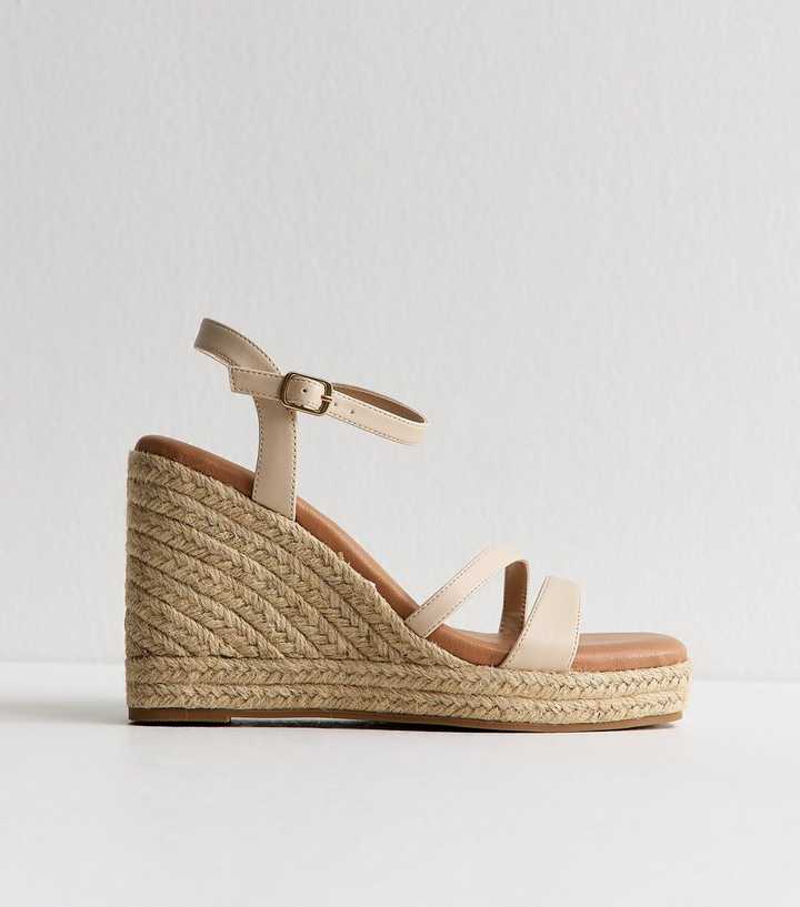 Off White Faux Leather Wedges | New Look