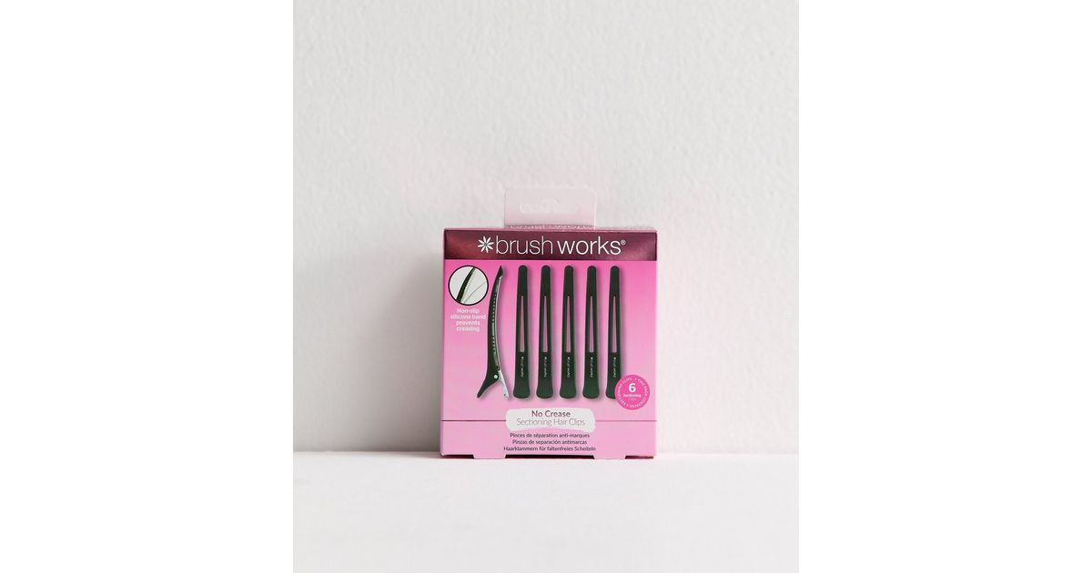 Brushworks Pack of 6 Black Sectioning Hair Clips | New Look
