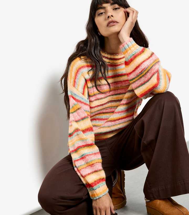 Apricot Multicolour Striped Jumper | New Look